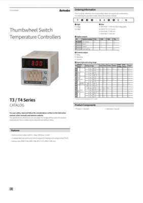 AUTONICS T3/T4 CATALOG | The Pneumatic Store